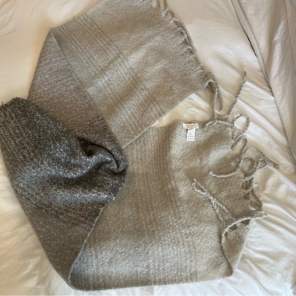 Mersea | Accessories | Mer Sea Soft Fringe Oversize Scarf In Ombr Gray ...